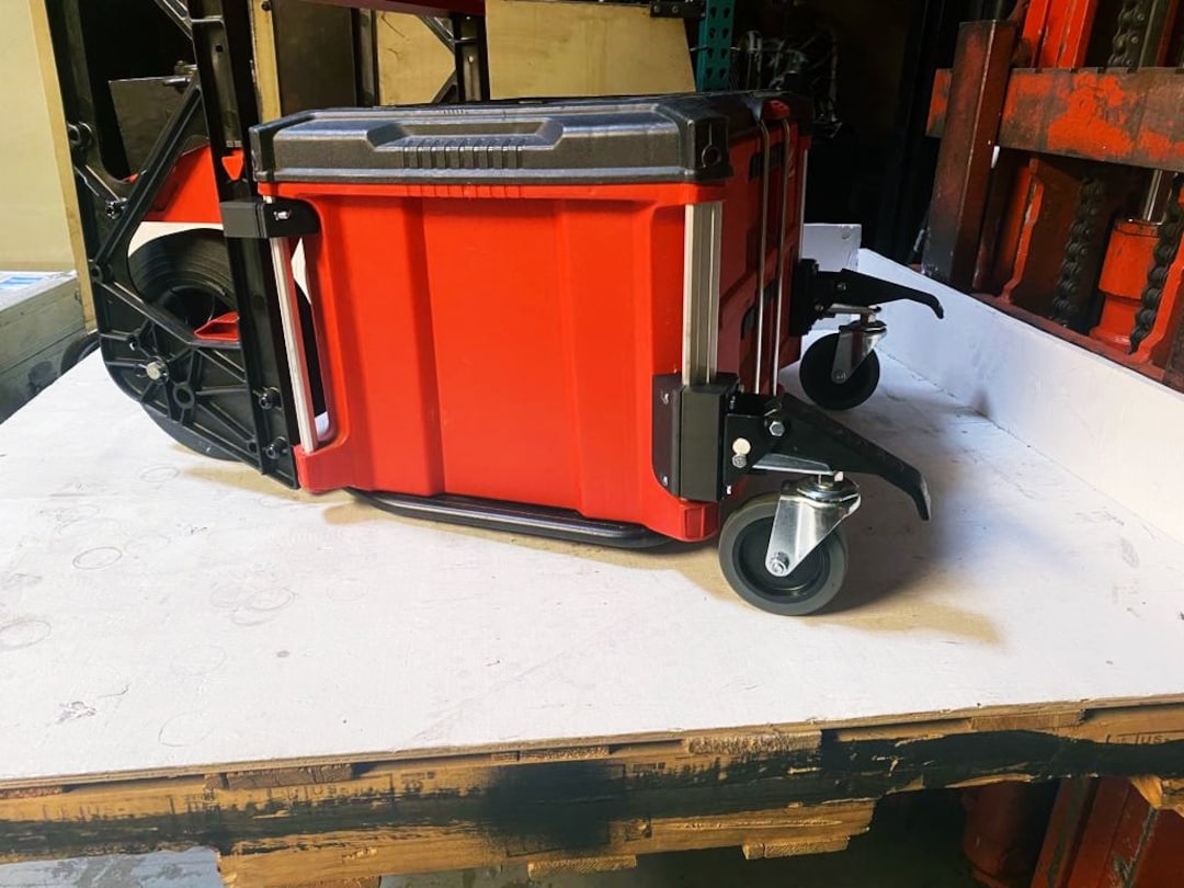 Milwaukee Packout Cart Caster Wheels - 2-wheel Utility Cart to 4-wheel ...