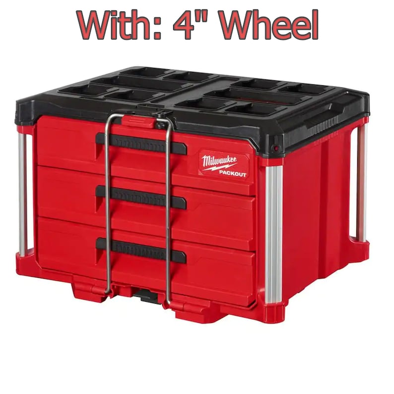 Milwaukee Packout Cart Caster Wheels - 2-wheel Utility Cart to 4-wheel ...