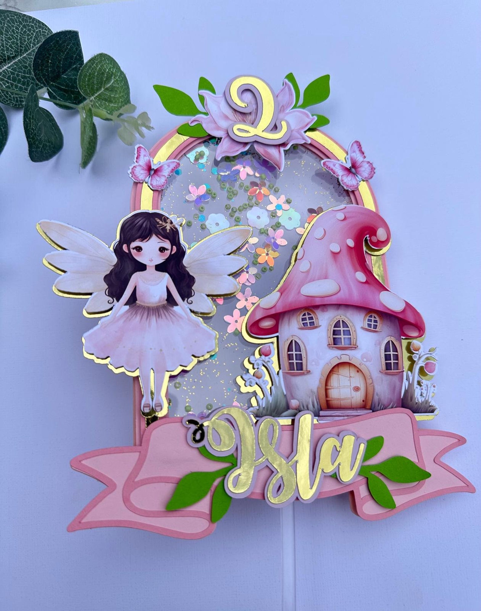 Personal Fairy First Cake Topper / Birthday Cake Topper / Shaker Cake ...
