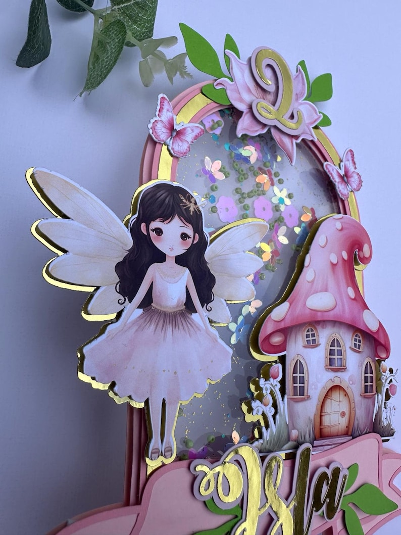 Personal Fairy First Cake Topper / Birthday Cake Topper / Shaker Cake ...