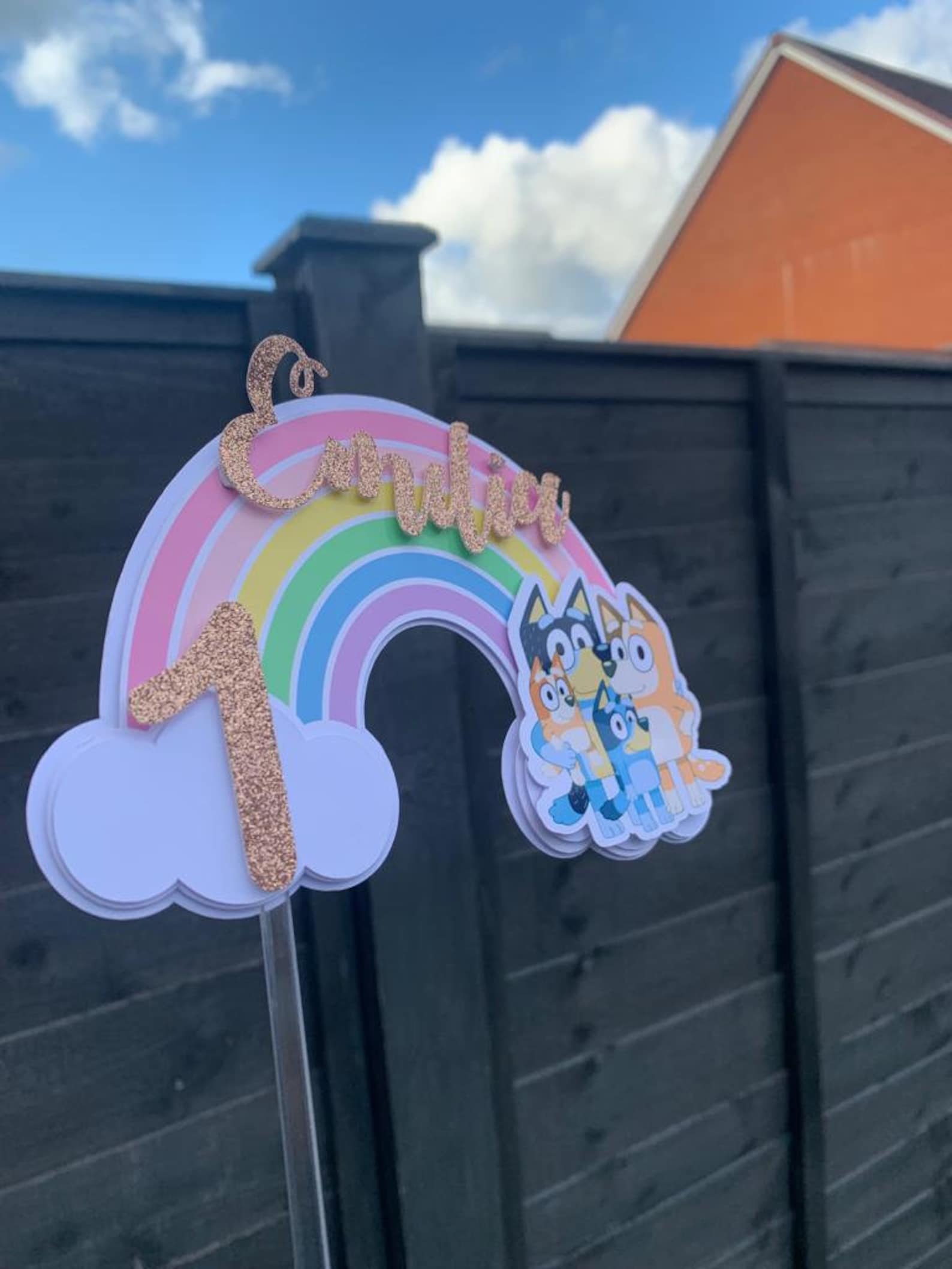 Bluey Cake Topper / Bluey Rainbow Topper / Layered / 3D / | Etsy