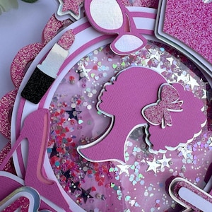 Personalised Pink Barbie Cake Topper/ Name and Age /shaker /LED Topper ...