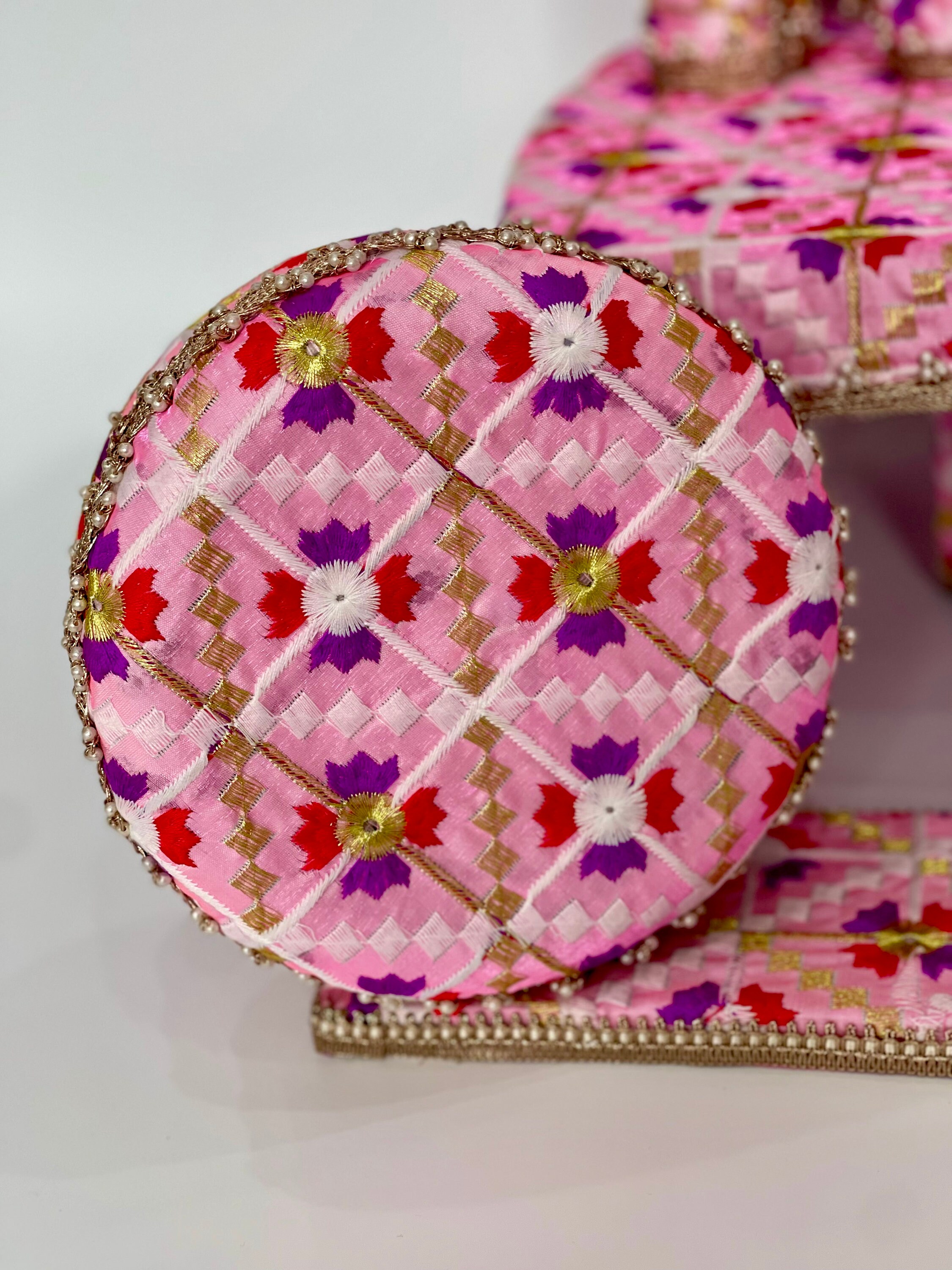 Pastel Pink Phulkari Wedding Set - Etsy