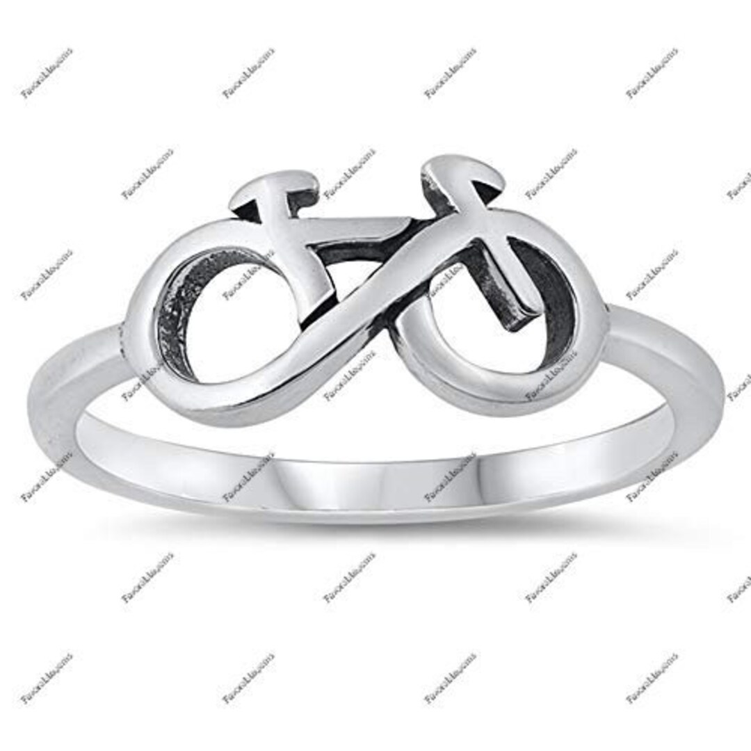 Sterling Silver Bicycle Ring - Minimalist Biker Jewelry - Etsy