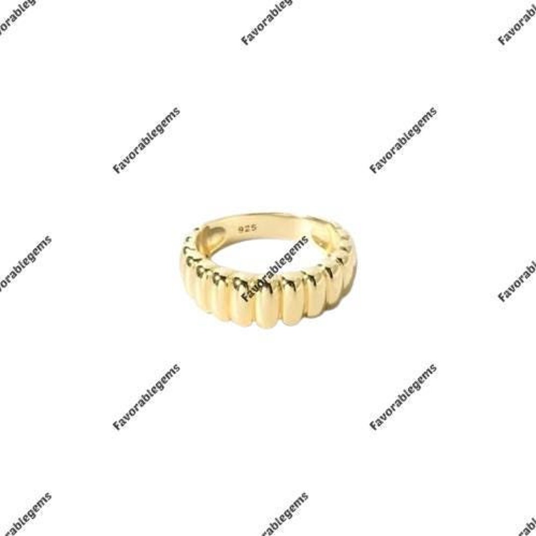 Fluted Ring, Statement Ring, Ribbed Ring, Silver Ring, Rings for Women ...
