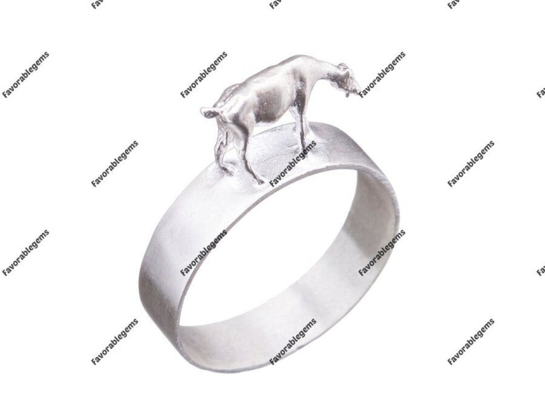 Goat Ring - 925 Silver Sheep Ring - Animal Jewelry - Family Sheep Ring ...
