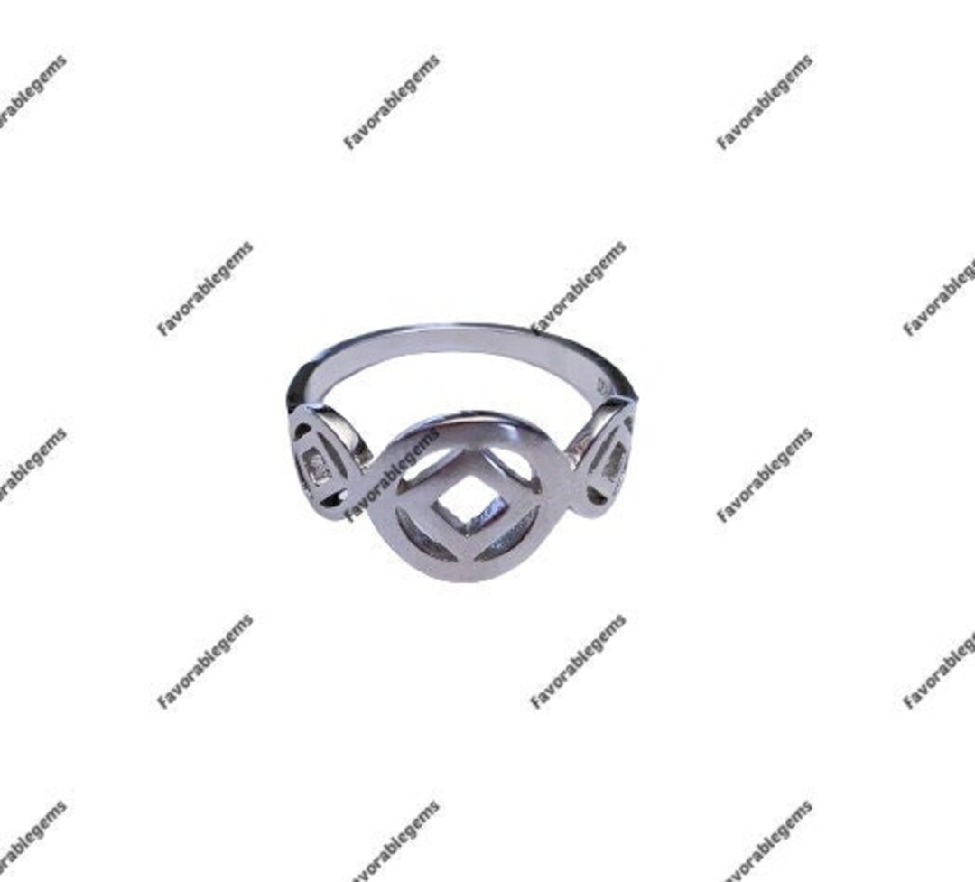 Triple Narcotics Anonymous Symbol Ring - NA Ring - Sterling Silver Ring ...