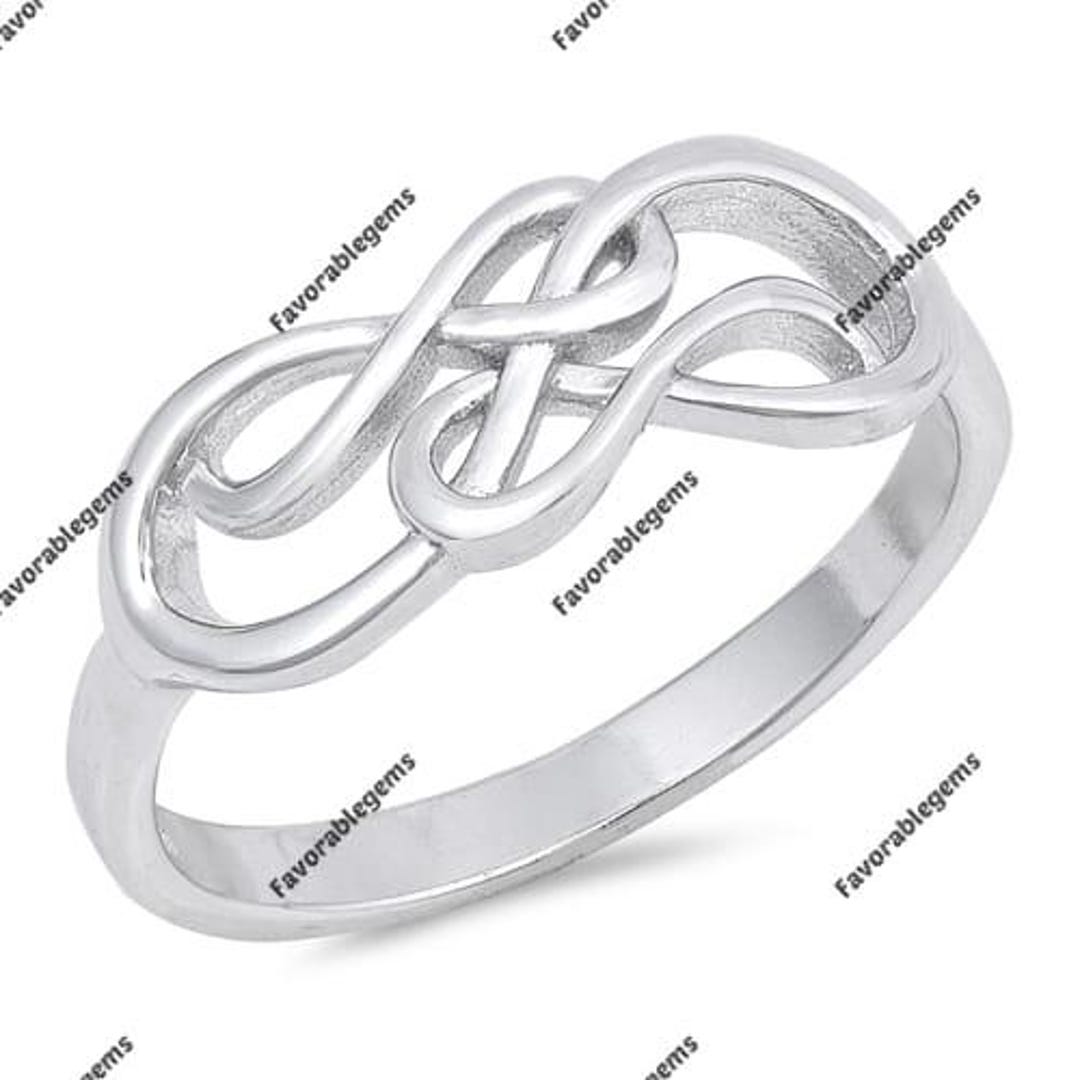 Sterling Silver Double Infinity Ring: Art Deco Friendship Jewelry - Etsy