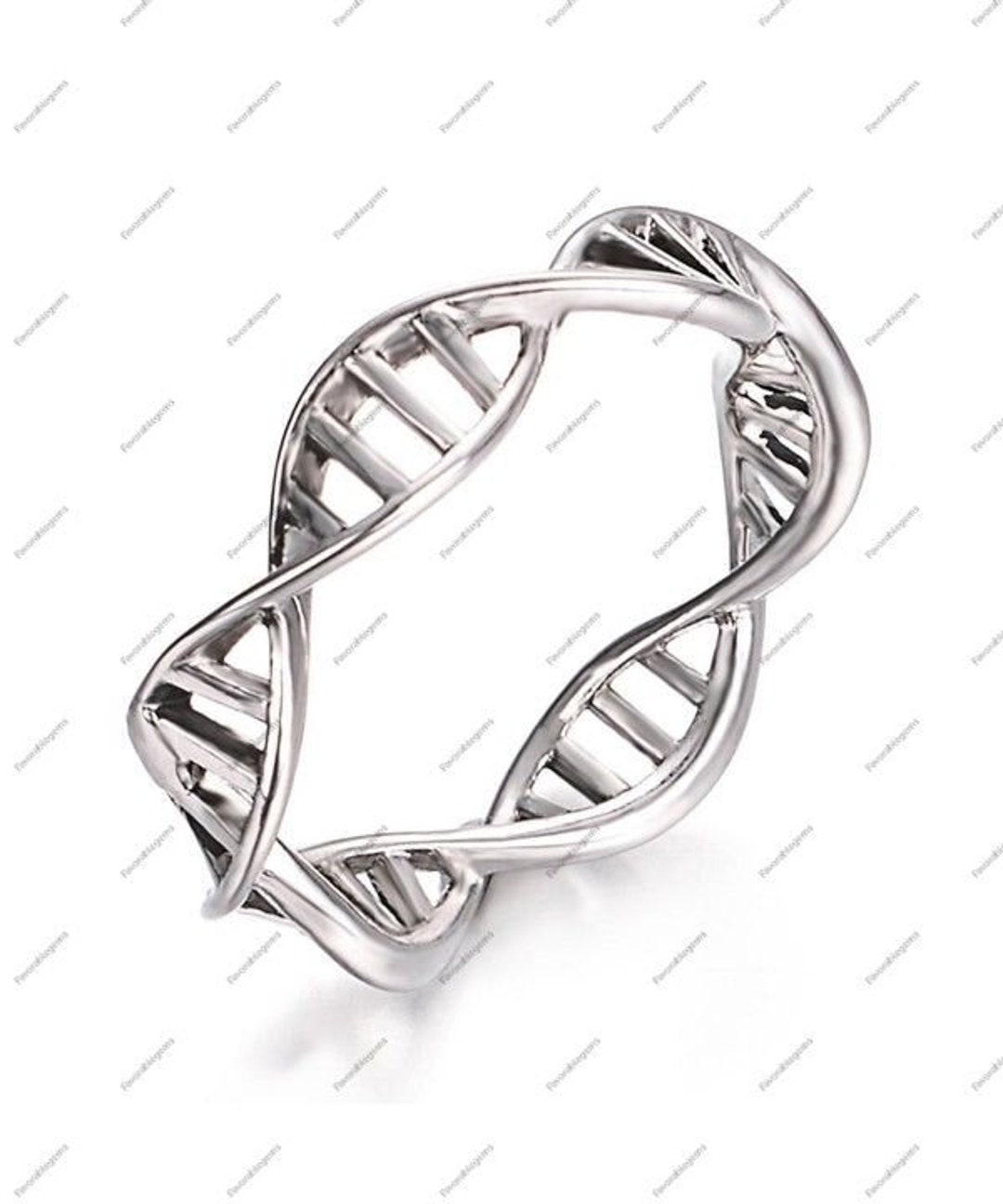 DNA Sterling Silver Ring - Science Biology Jewelry - Etsy
