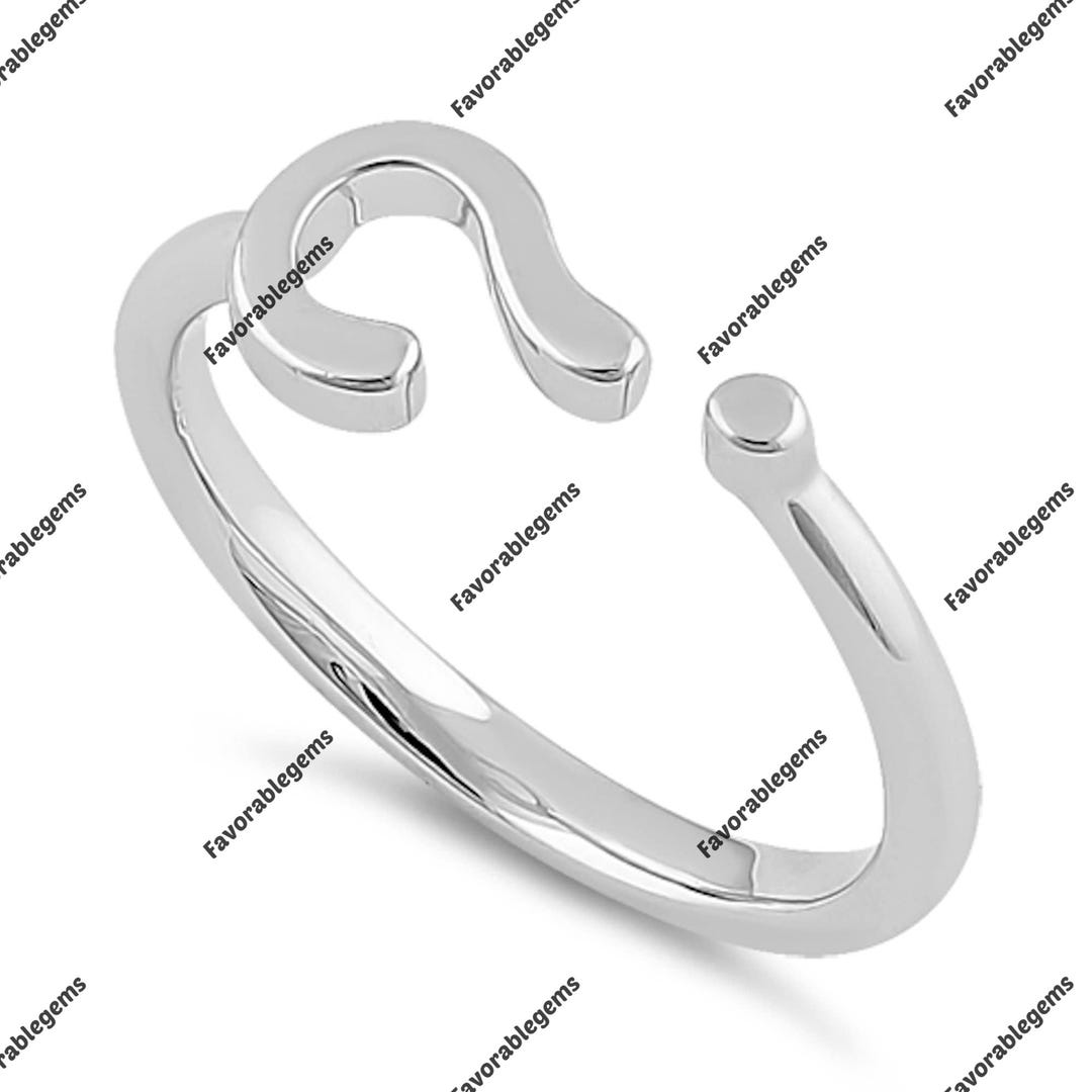 Sterling Silver Question Mark Ring: Minimalist Unisex Jewelry - Etsy