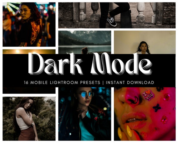 Dark Mode Lightroom Presets Low Exposure Filters Instant - Etsy