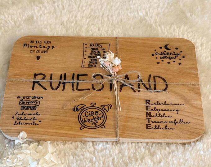 Geschenk Rente / Geschenk Verabschiedung Rentner / Rentnergeschenk ...