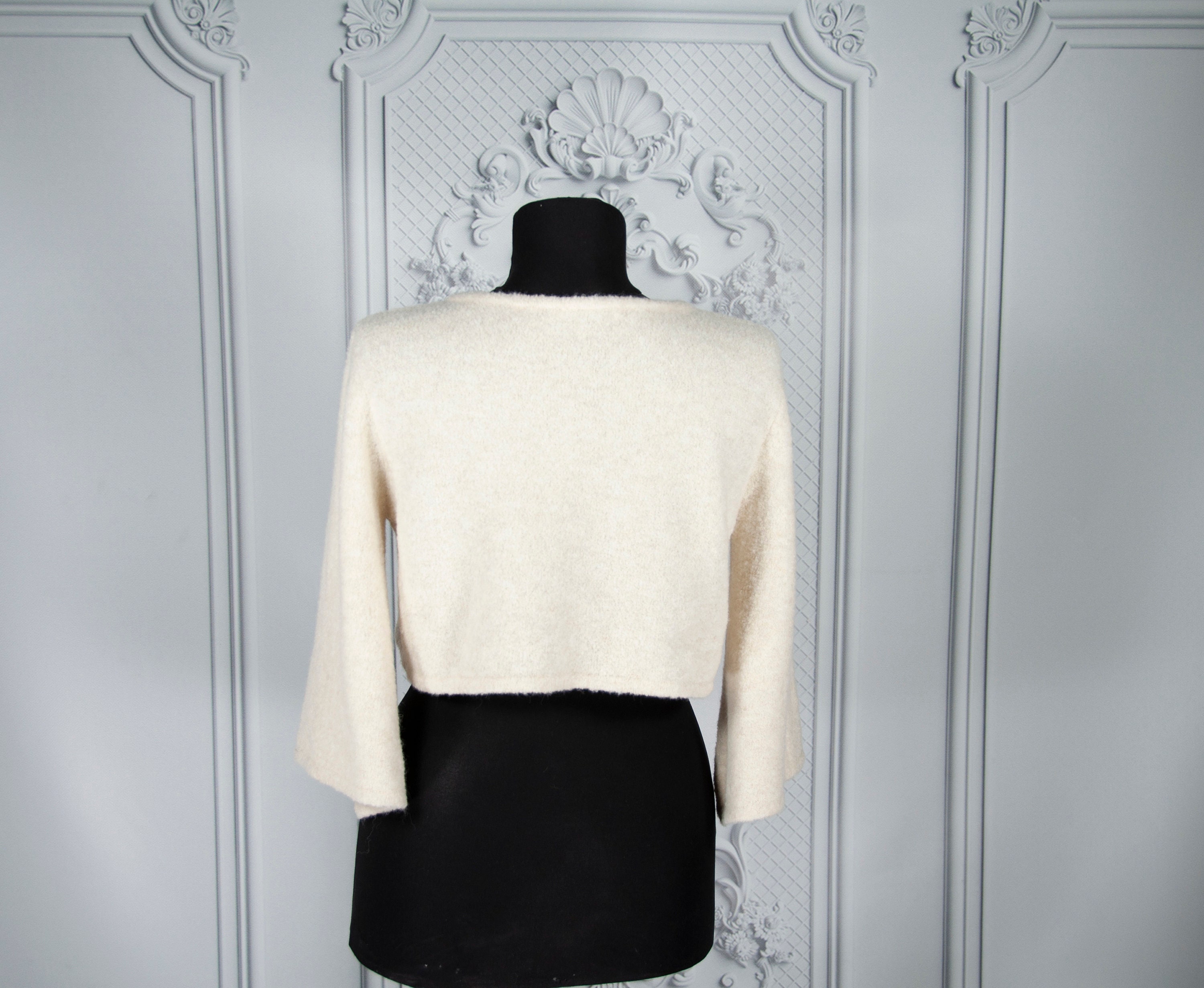 Wedding Bolero Many Colors,3/4 Funnel Sleeve,bridal Fluffy Shrug,fuzzy ...