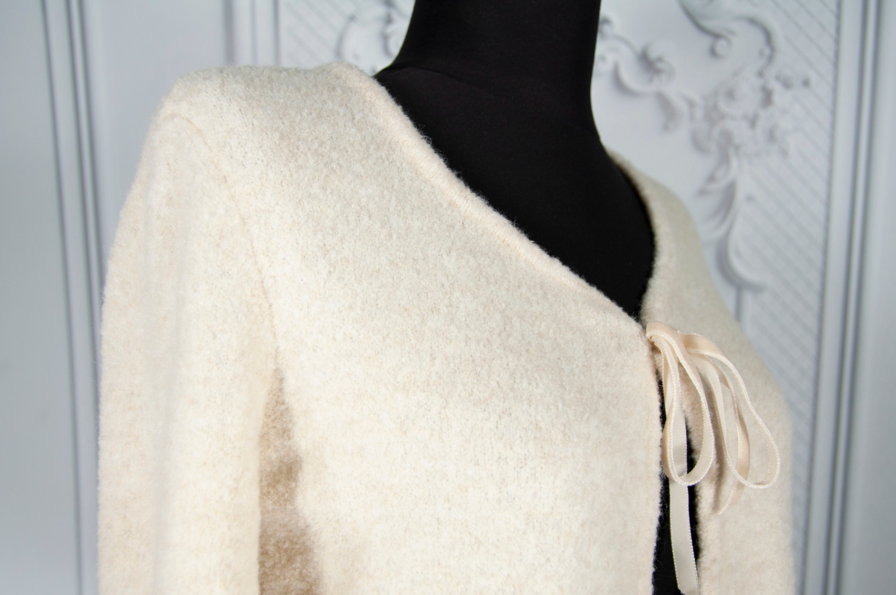 Wedding Bolero Many Colors,3/4 Funnel Sleeve,bridal Fluffy Shrug,fuzzy ...