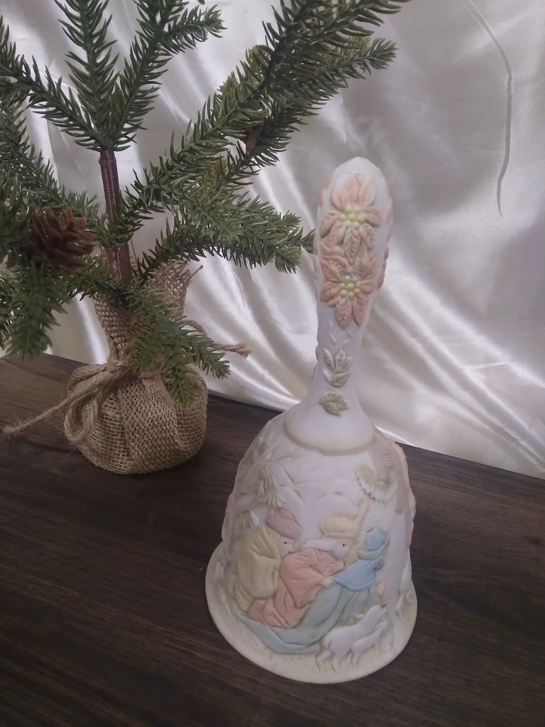Porcelain Bell, Vintage Lefton China, Hand Painted Nativity ...