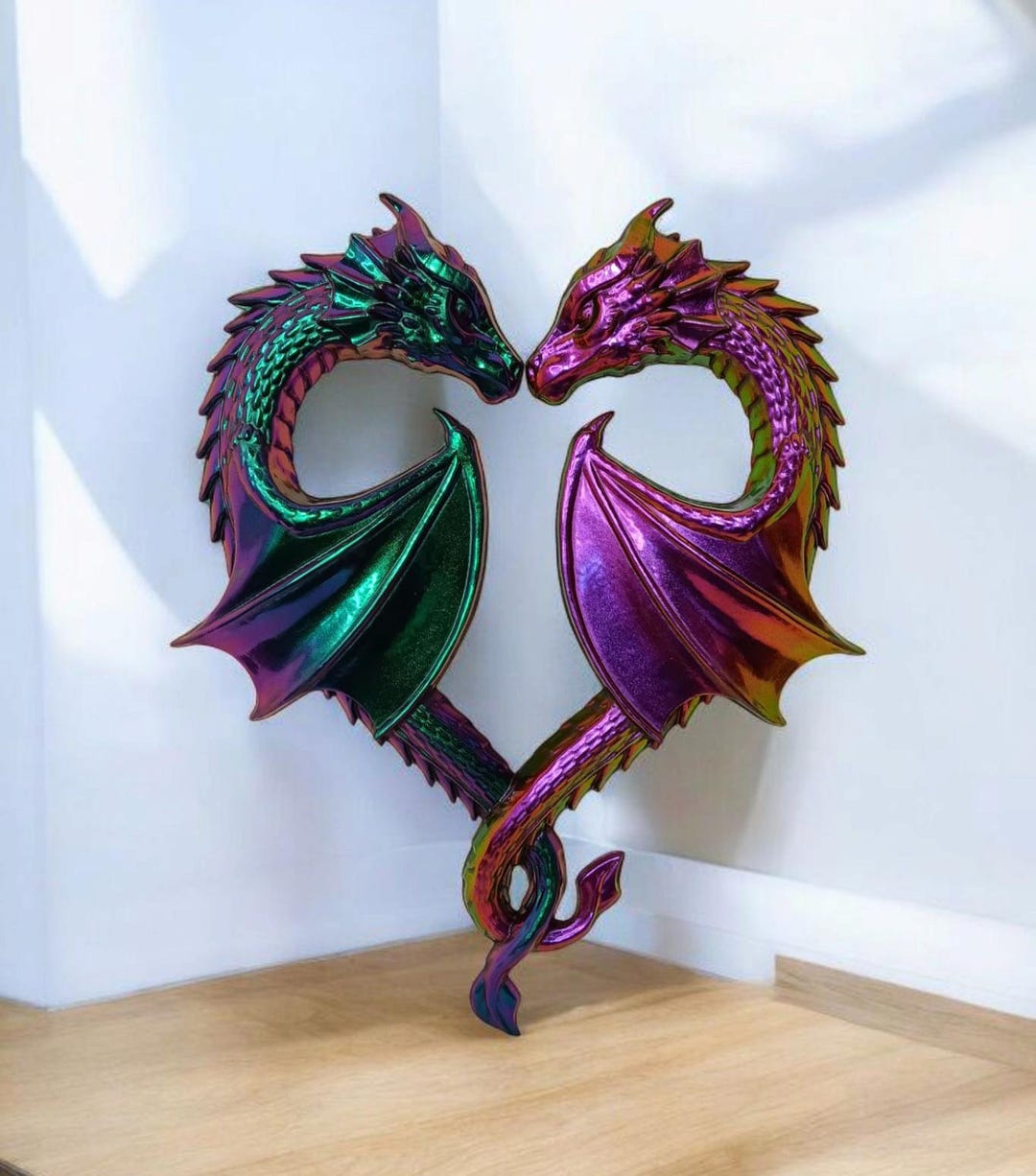 Love Dragons, Heart Shape, You Customize, Handmade, Resin Art, Wall Art ...