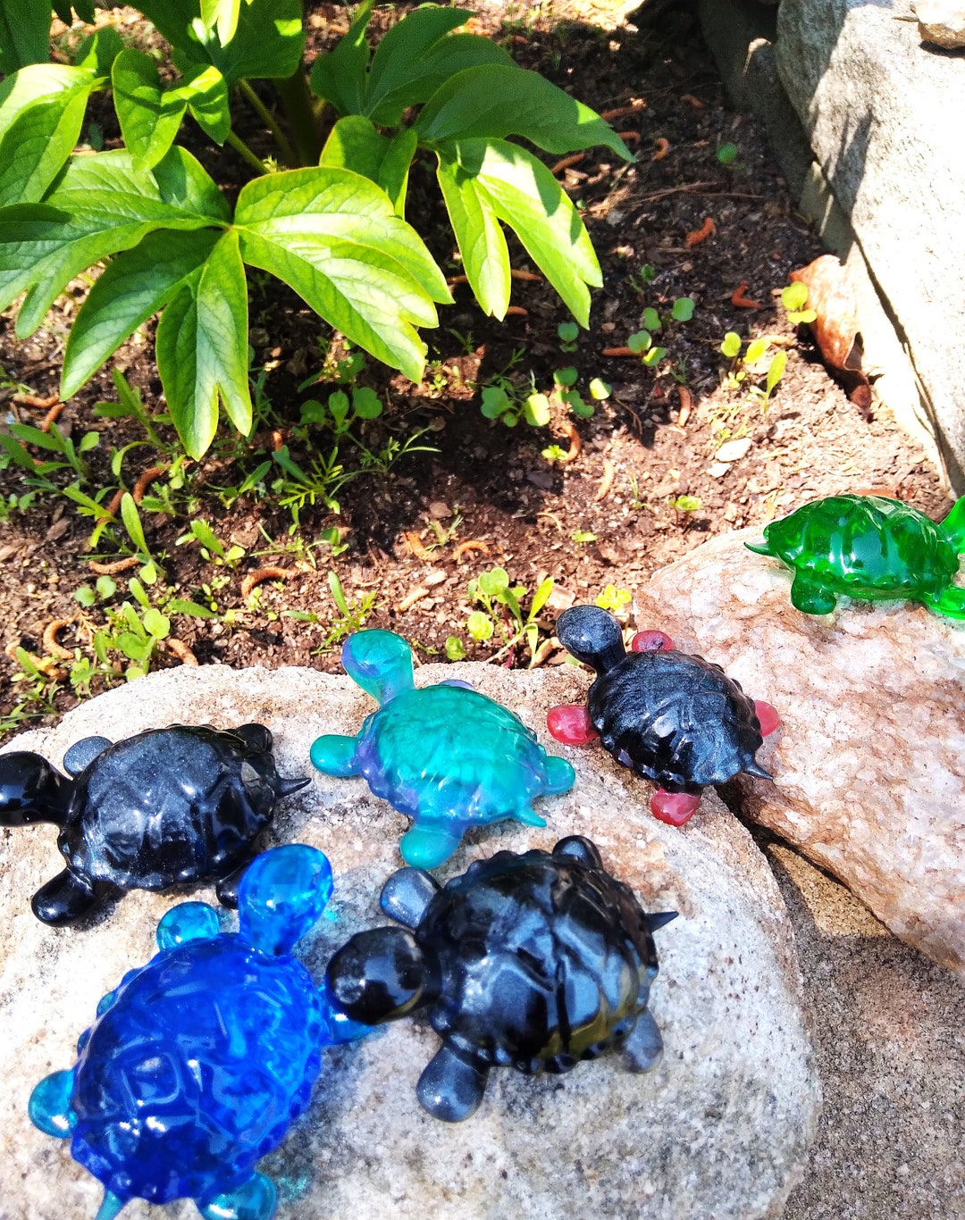 Mini Turtles, Resin Turtles, Hand Made Art Pieces, You Customize, Home ...