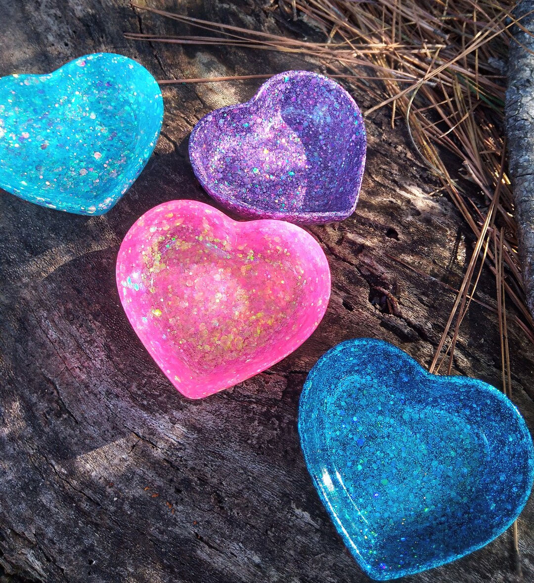 Mini Heart Dishes, Small Jewelry, Trinkets, All Year Gifting, 8 Styles ...
