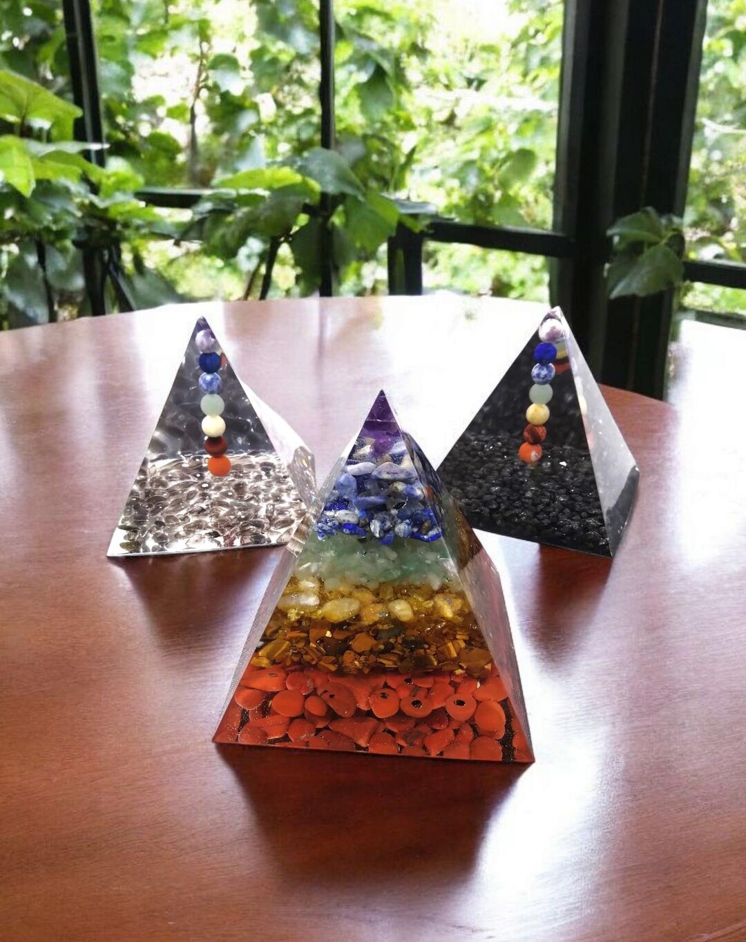 Chakra Pyramids, Meditation Art Pieces, 7 Chakras, Paper Weights ...