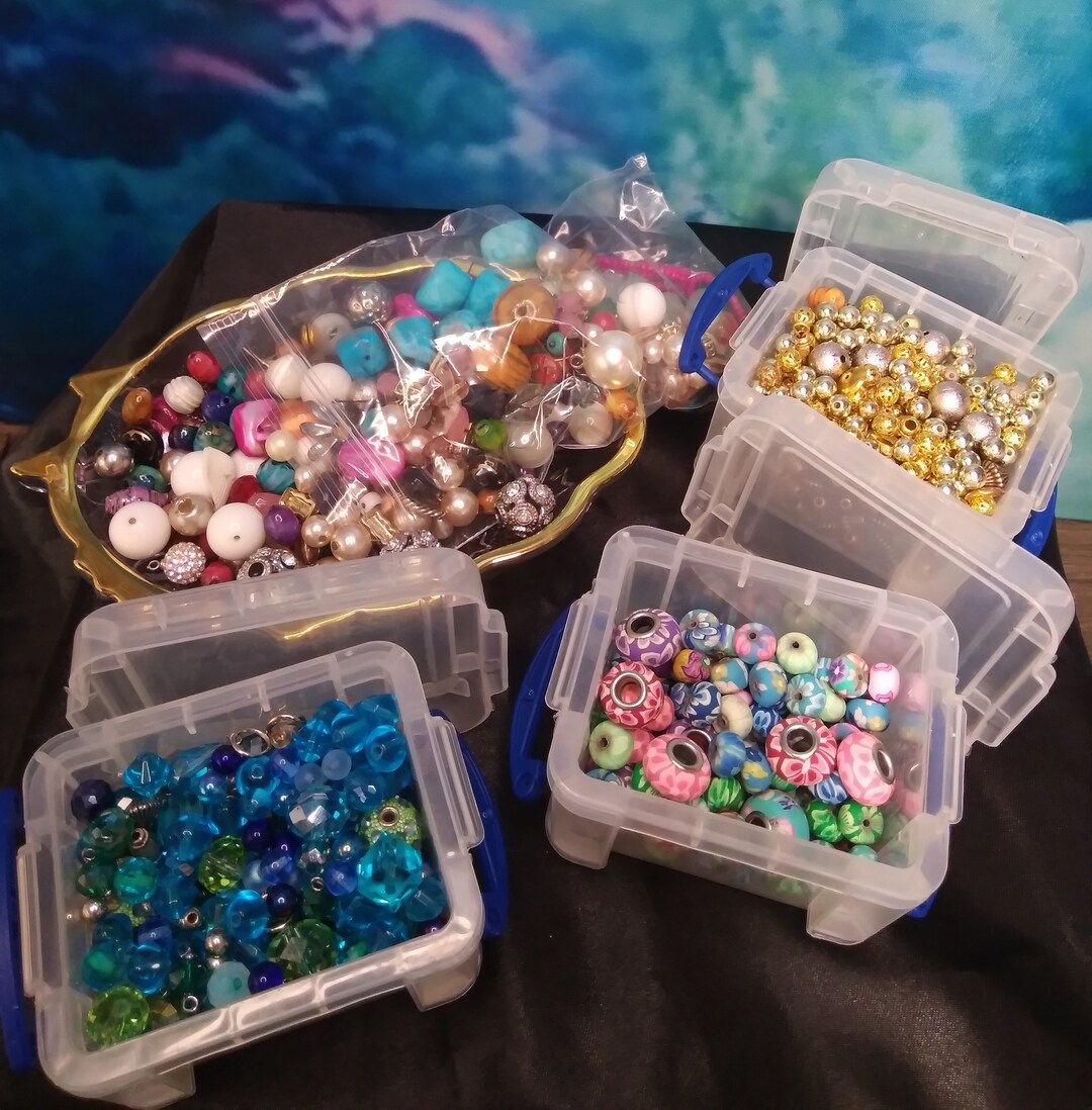 Bead Lot Set, Lots and Lots of Beads, Some New, Refurbished, Vintage ...