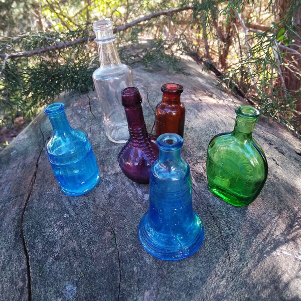 Colored Glass Bottles - Etsy