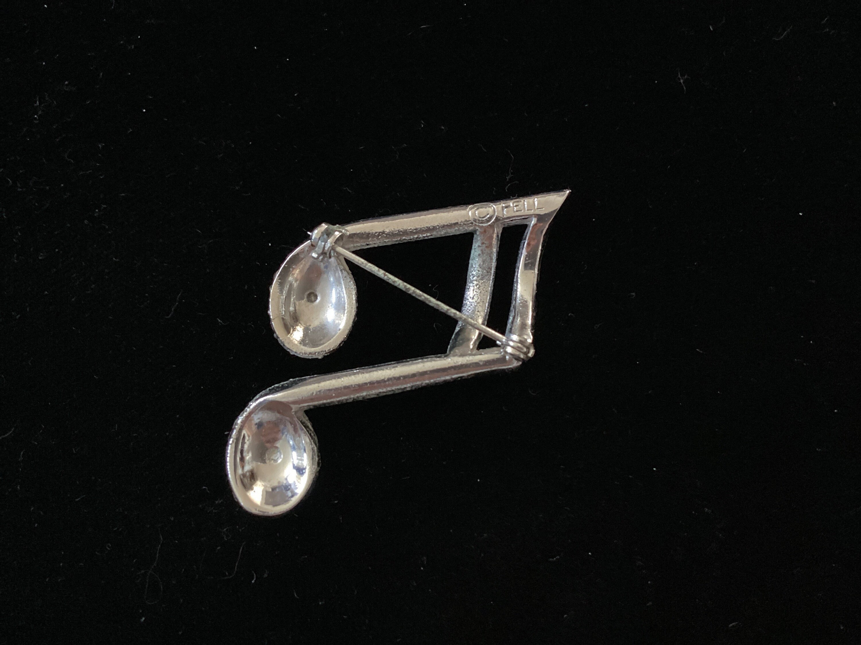 Vintage Signed Pell Aurora Borealis Rhinestone Musical Notes - Etsy