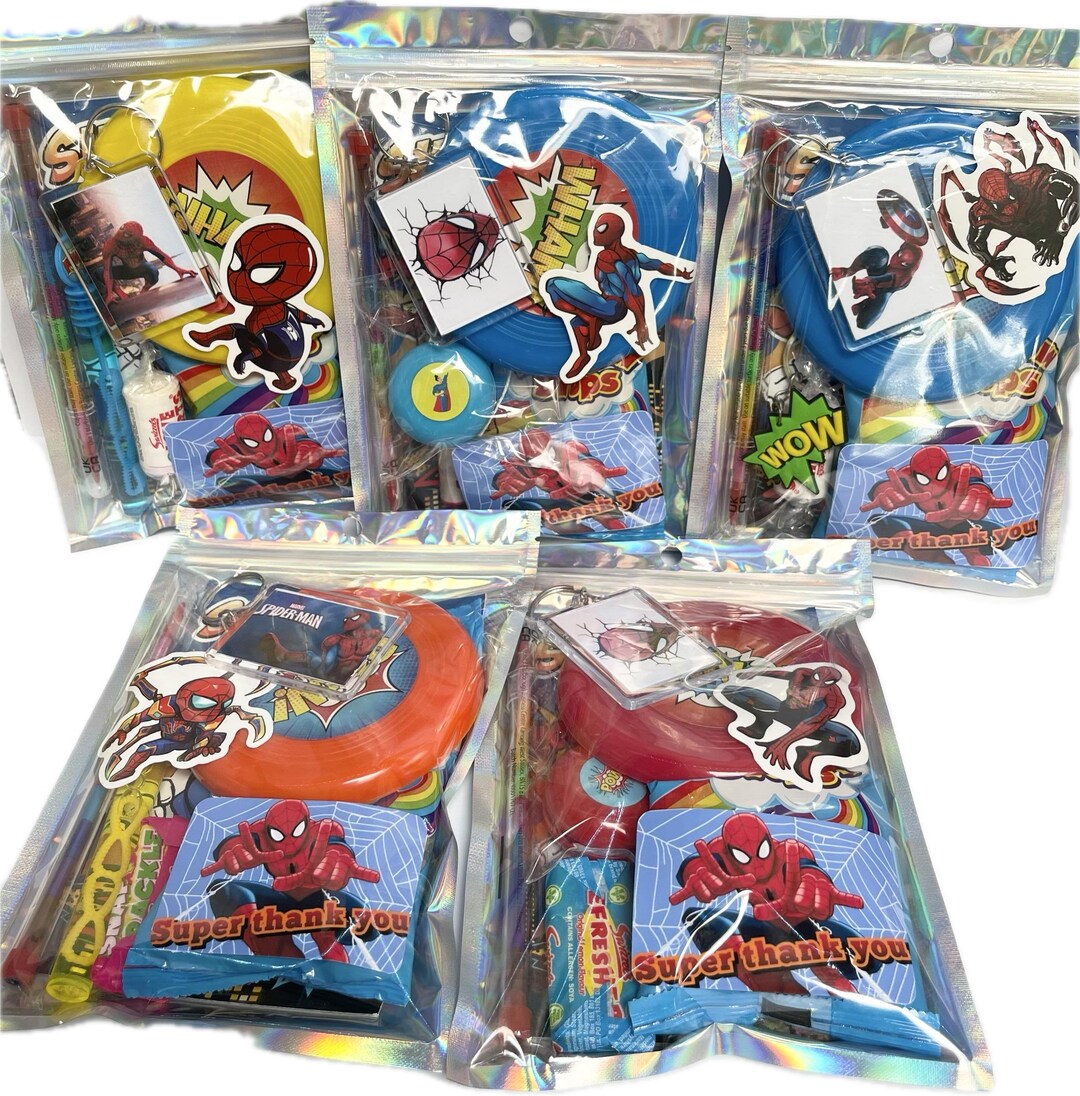 Spiderman Party Bags , Pre Filled Bags , Loot Bags . Party Favours ...