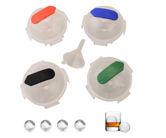 4 Pack 2 Large Round Ice Cube Ball Maker Molds Bar | Etsy