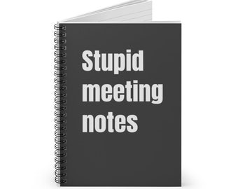 Meeting Notebook Funny Coworker Gift Meeting Notes Spiral - Etsy
