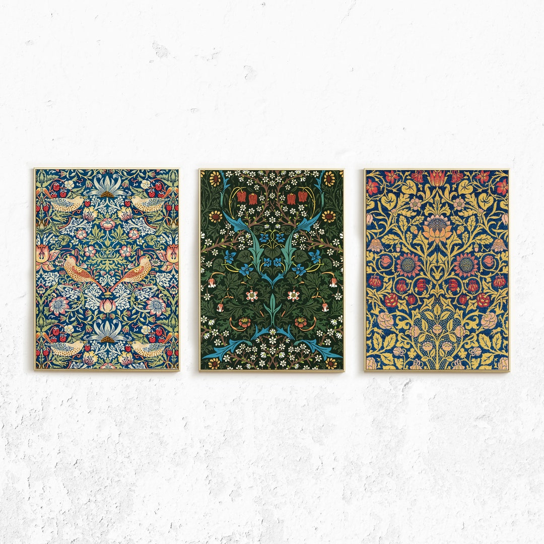 William Morris Famous Patterns Vintage Poster Reproduction, Tulip ...