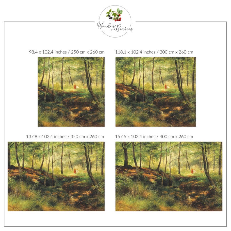 Vintage Forest Wallpaper, Theodor Blache Summer Woods Mural, Green ...