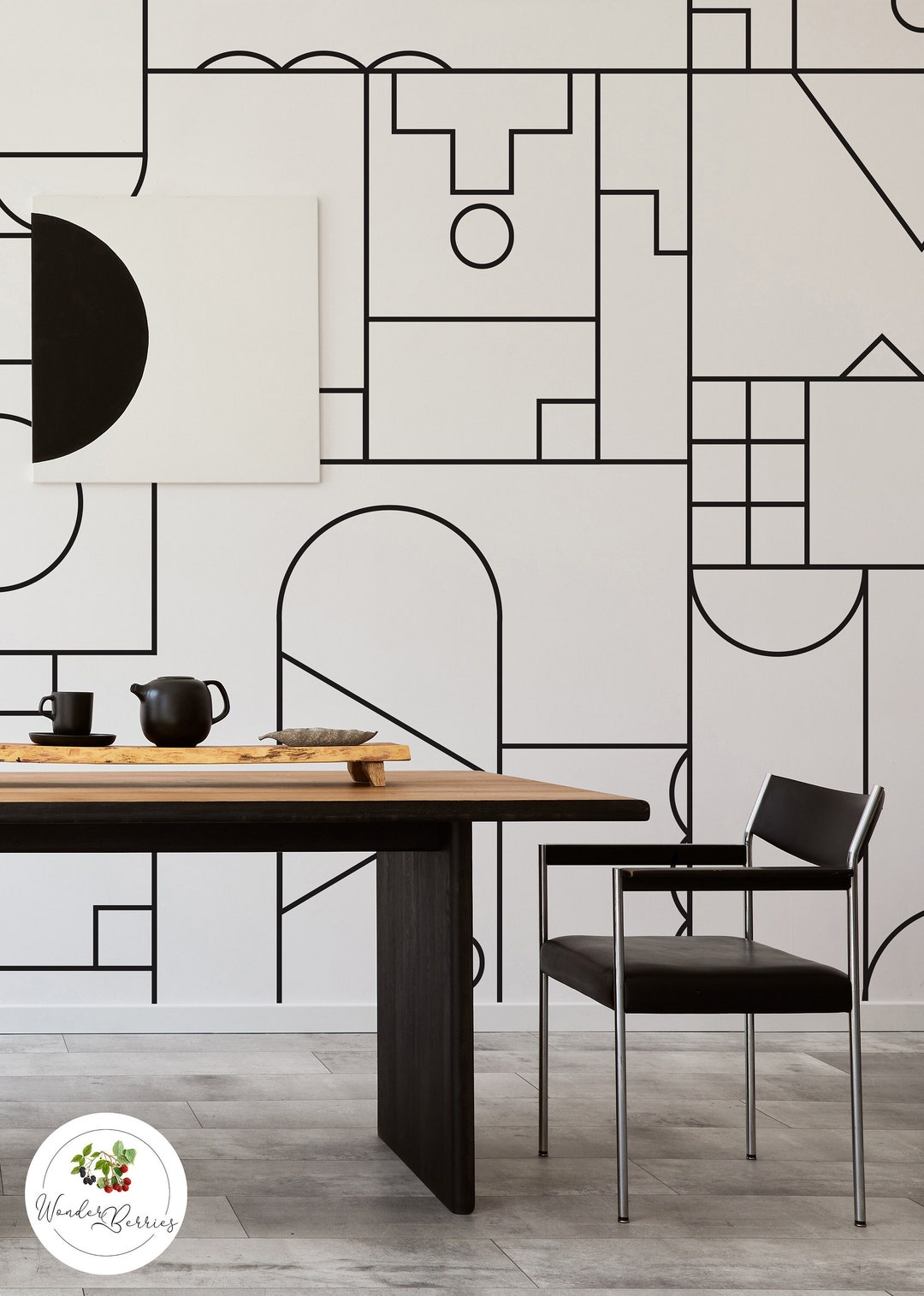 Abstract Geometric Wallpaper, Delicate Minimalist Design, Simple Form ...