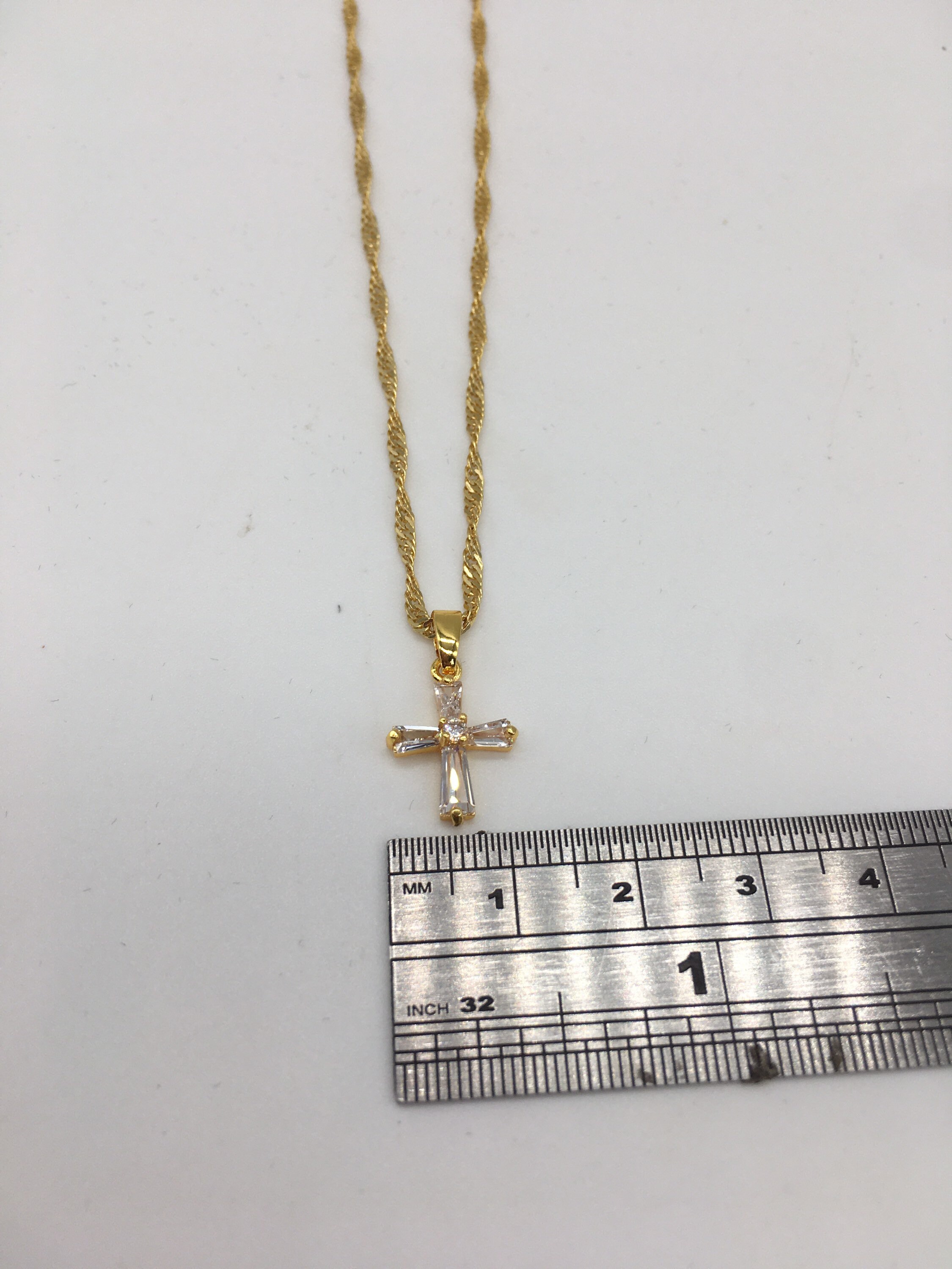 22k 22ct Gold Filled 18 Wave Chain With Stunning Small - Etsy UK