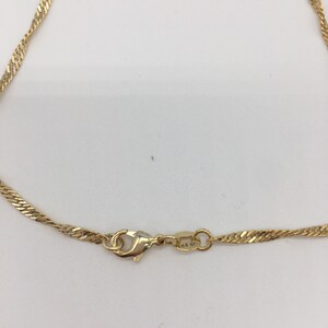 18ct 18k Ladys Womans Gold Filled Wave Chain With Swarovski Crystal ...