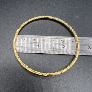 18K, 18ct, 18 Carat, Set of 4 Lady’s, Woman’s, Gold Filled Bangle, Size ...