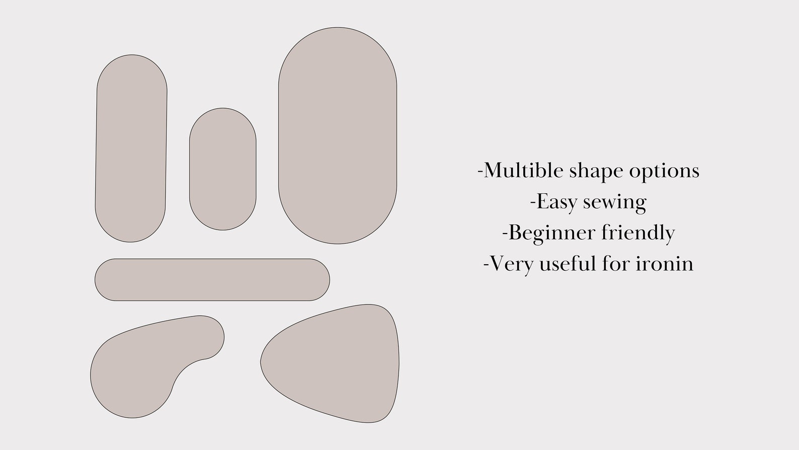 BEST Tailor Ham Set PDF Pattern for Ironing and Sewing Usefull 6 Pieces ...