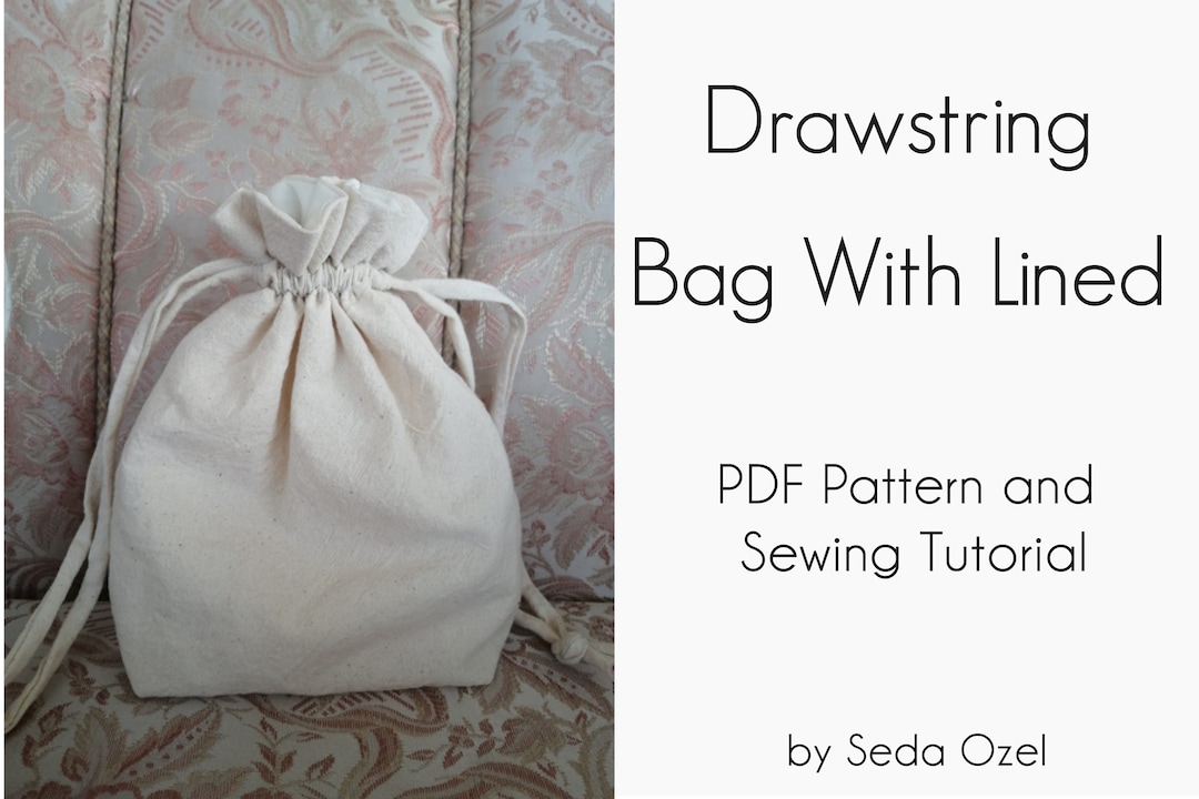 BEST Drawstring Bag PDF Sewing Pattern, - Etsy