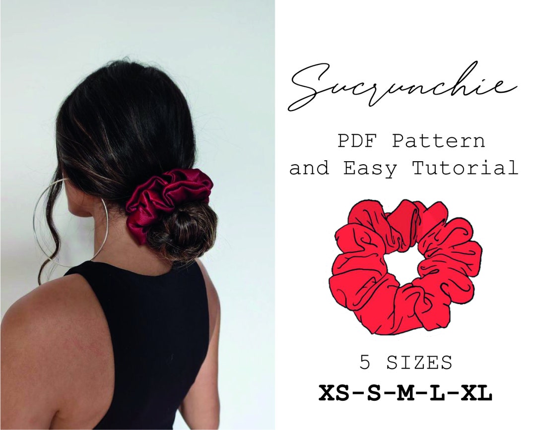 BEST Printable Scrunchie Pattern Easy PDF Tutorial DIY - Etsy