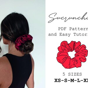 BEST Printable Scrunchie Pattern Easy PDF Tutorial DIY | Etsy
