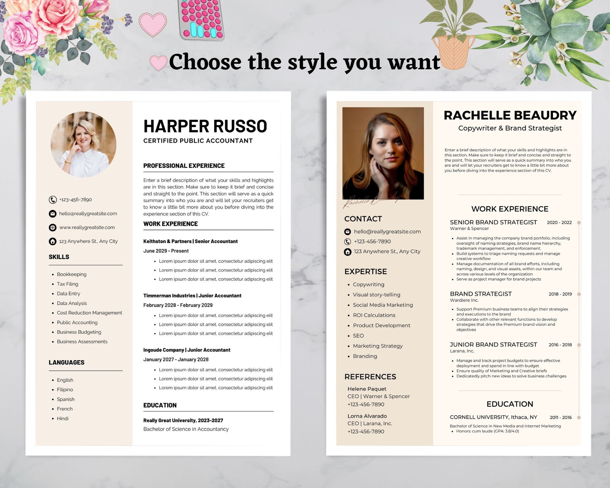 Editable Resume Template | INSTANT DOWNLOAD | Editable Resume | Modern ...