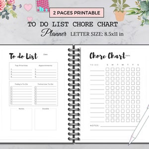 Kids to Do Chore List Daily Task Checklist Planner Time - Etsy