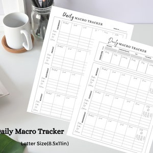Macro Tracker, Daily Macro Tracker, Weekly Macro Tracking Sheet ...