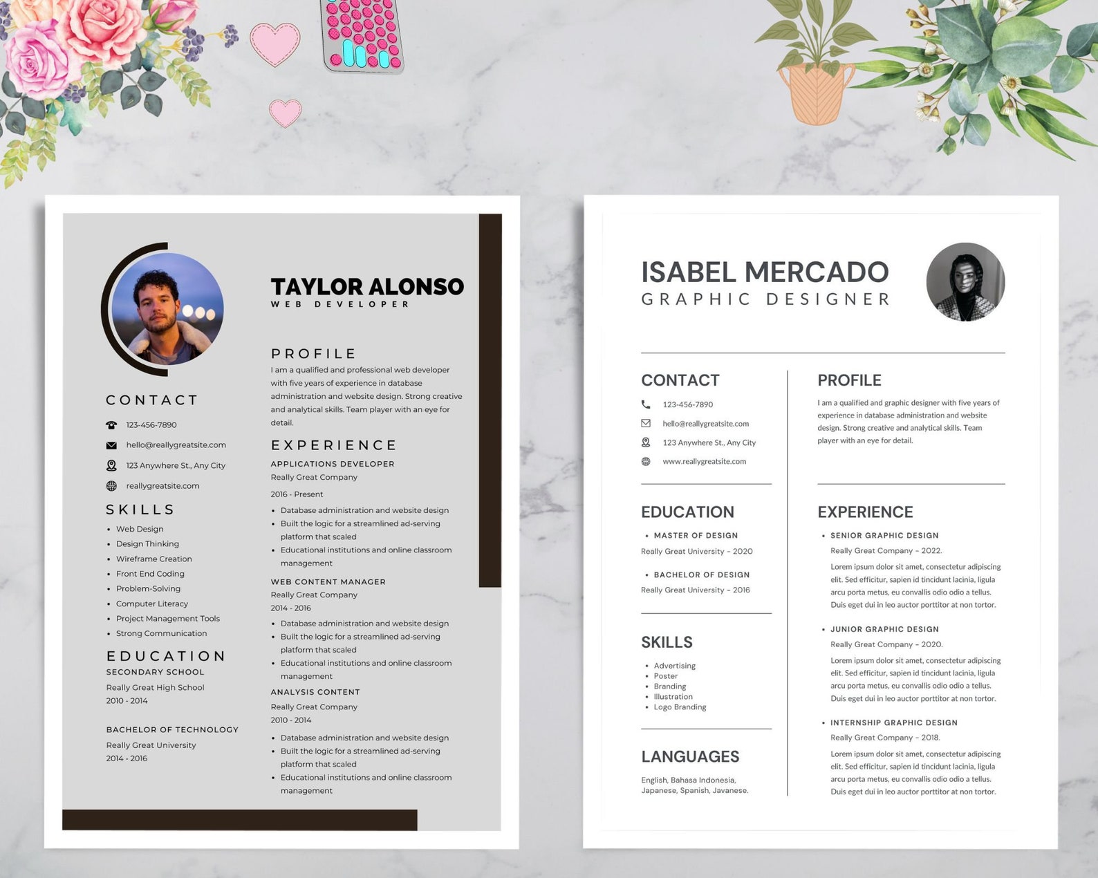 Editable Resume Template | INSTANT DOWNLOAD | Editable Resume | Modern ...