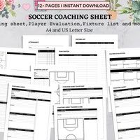 Football Field Practice Plan Sheets for Coach or Player 8.5x11 | 6 in ...