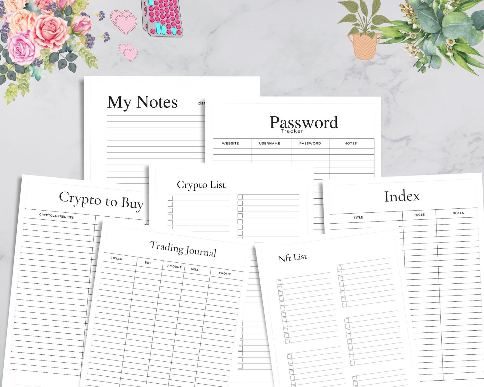 Crypto Planner Bundle, Printable Trading Tracker, Weekly Tracker ...