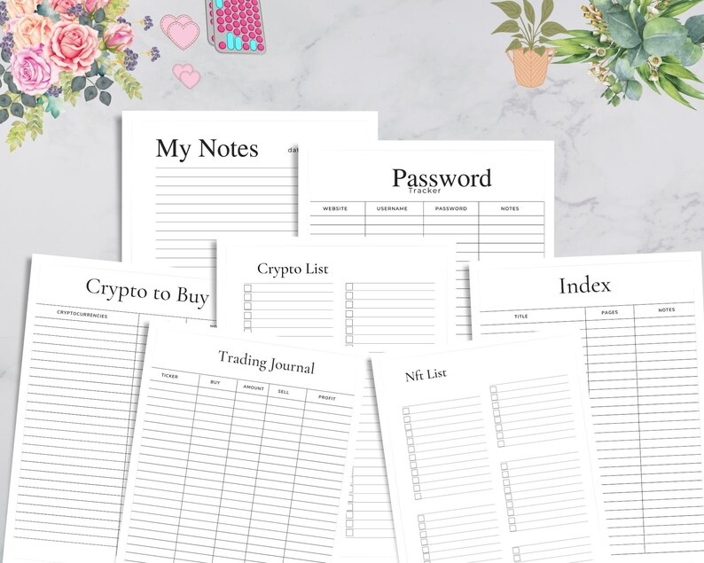 Crypto Planner Bundle, Printable Trading Tracker, Weekly Tracker ...