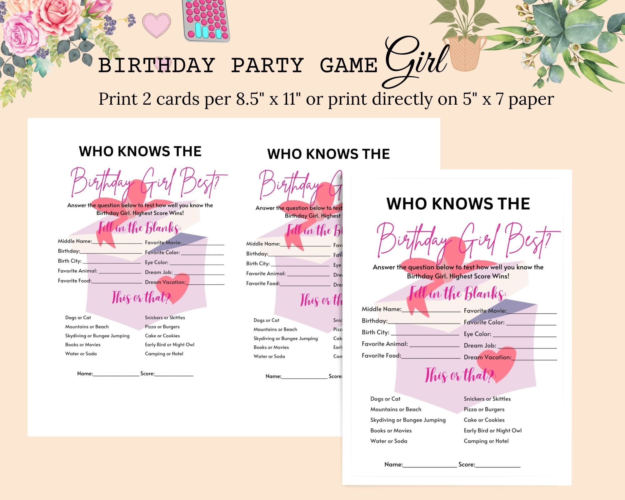 Quién conoce a la cumpleañera Mejor juego / Juegos de fiesta de ...