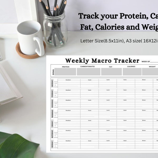 Macro Tracker - Etsy