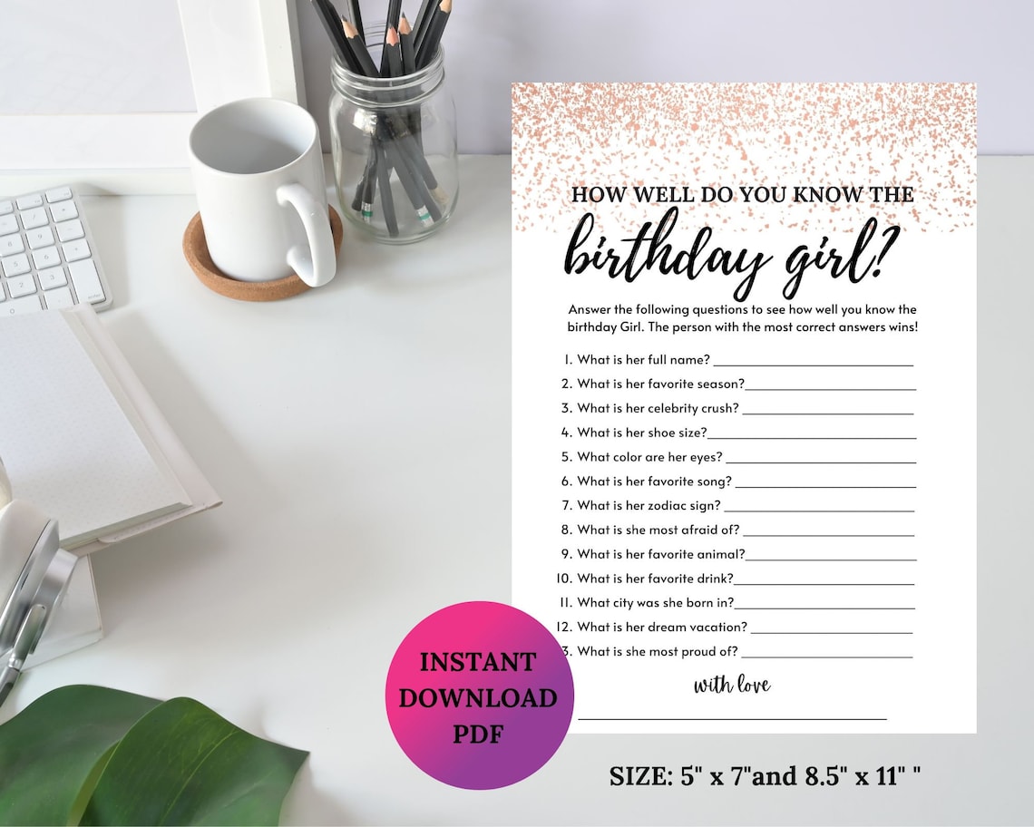 How Well Do You Know the Birthday Girl, Who Knows the Birthday Girl ...