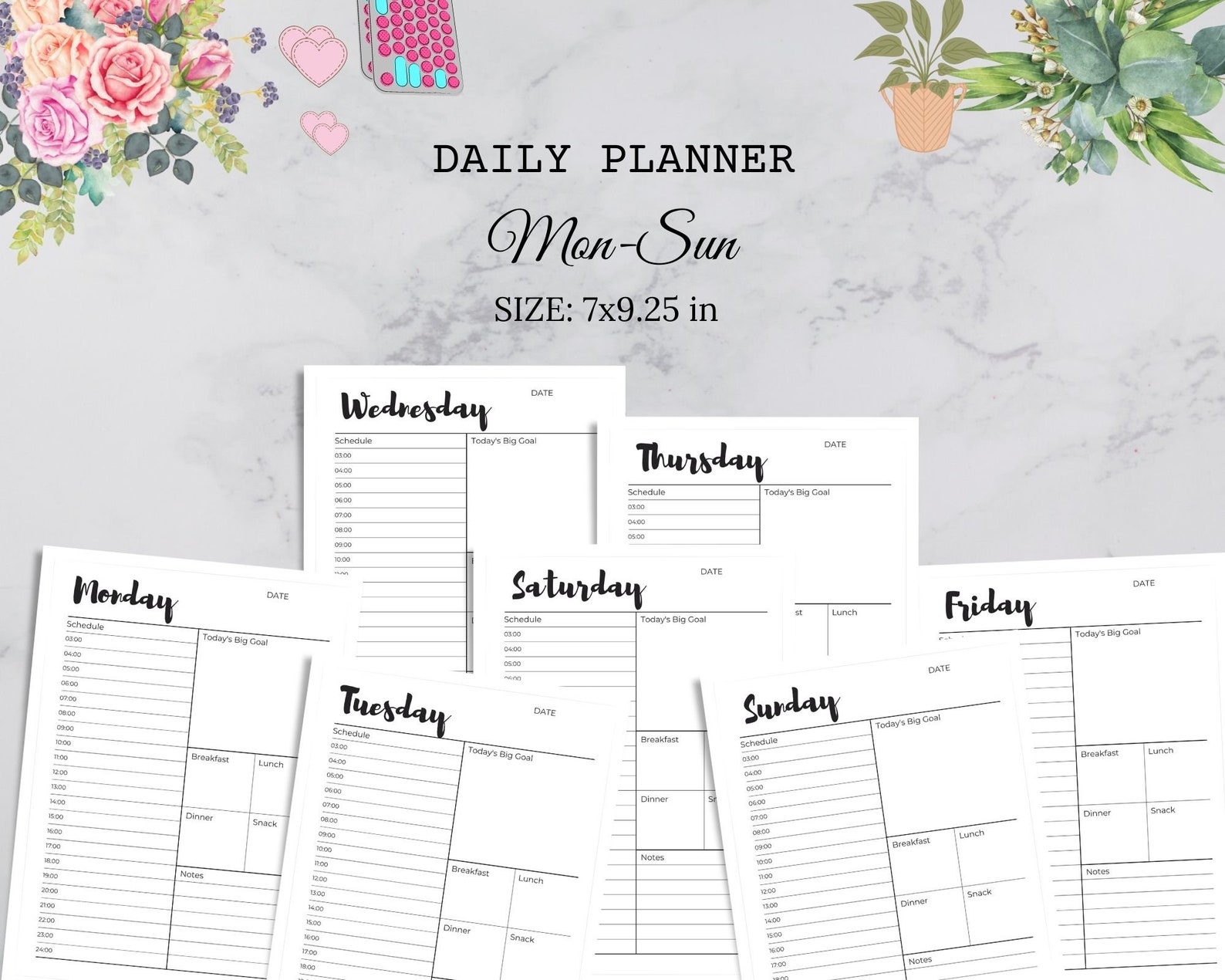 Happy Planner Classic Printable Inserts, Happy Planner Bundle ...